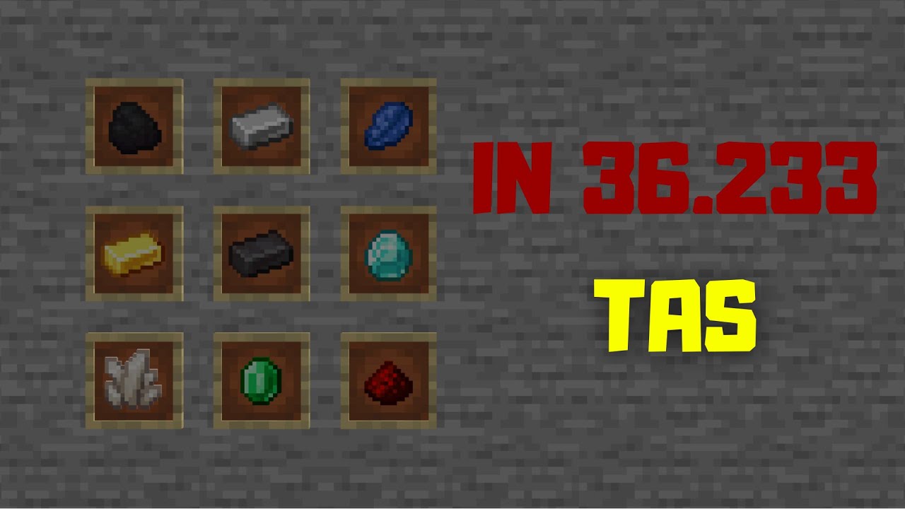 Minecraft - All Minerals 1.16 (36.233s) TAS - YouTube