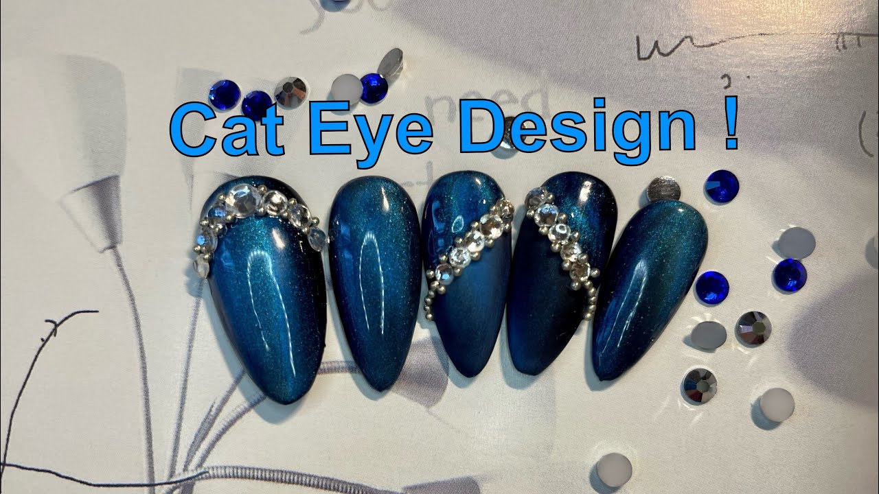 Nail Art Cat Eye Design Youtube