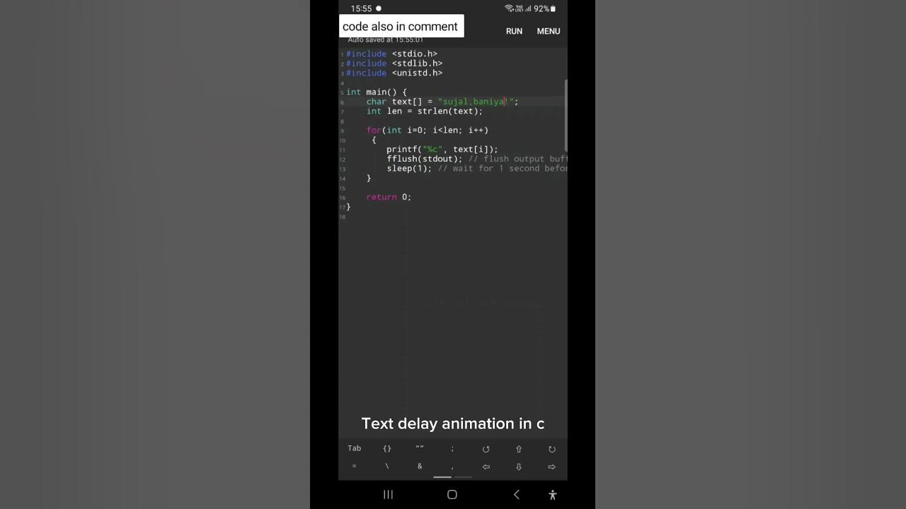 Text delay animation in c #c #coding. #how #nepali - YouTube