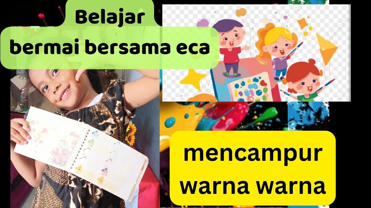 Cara membuat warna baru dengan mencampurkan warna.#Belajar bermain ...