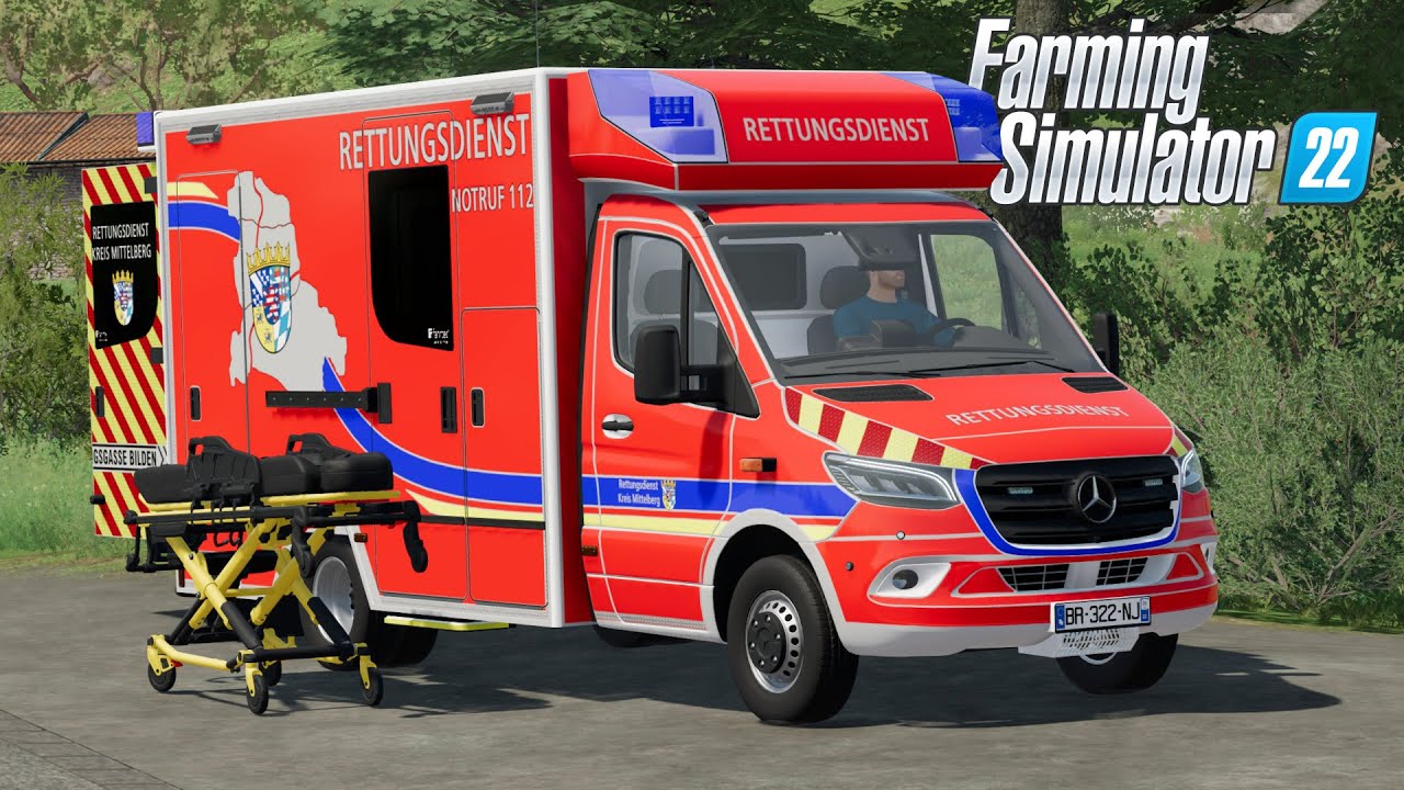 FS22 - Mercedes-Benz Sprinter AMBULANCE - Car mod for Farming Simulator ...