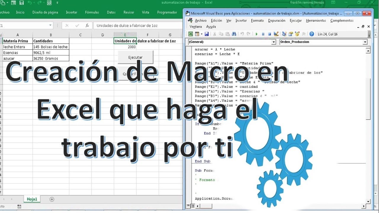 Creación de Macro en Excel que haga el trabajo por ti -Programación con VBA en Excel - YouTube