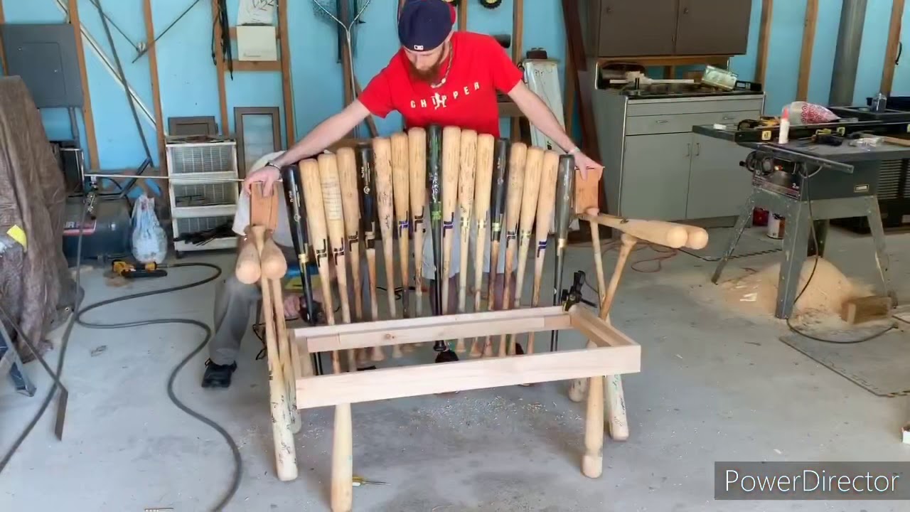 Baseball Bat Bench Build: COMPLETION! - YouTube