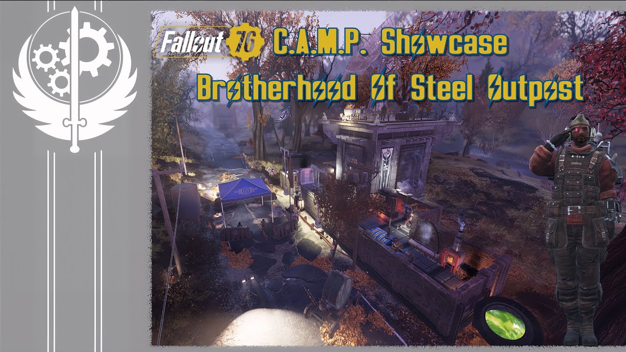 Fallout 76 C.A.M.P. Showcase Brotherhood of Steel Outpost/Checkpoint ...