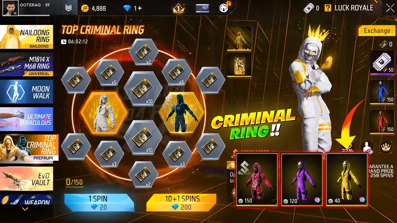 Golden Criminal Bundle Free Fire 🤯💥 | Old Criminal Bundle Return | Ff ...