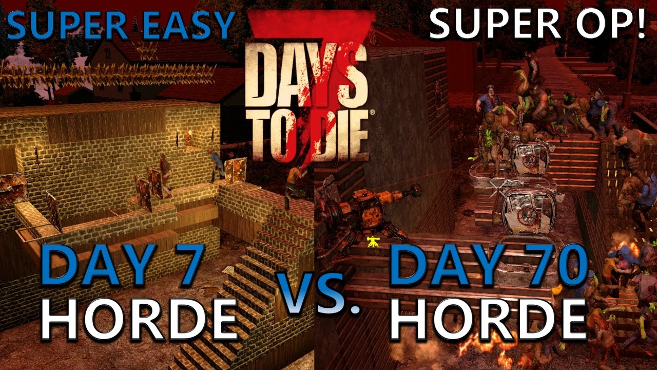 7 Days to Die | Super EASY OP Early-Late Game Horde Base Design! | 7 ...
