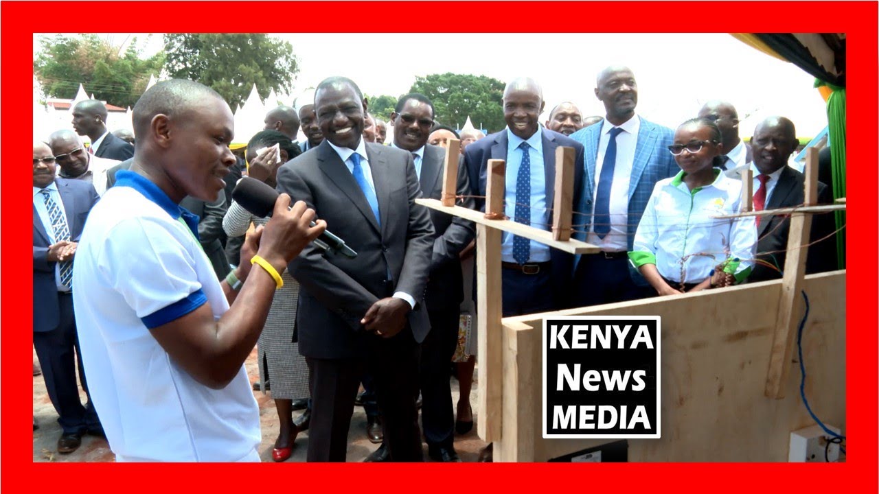 President Ruto Arrival, Exhibitions and Jitume Lab tour at Nyeri ...
