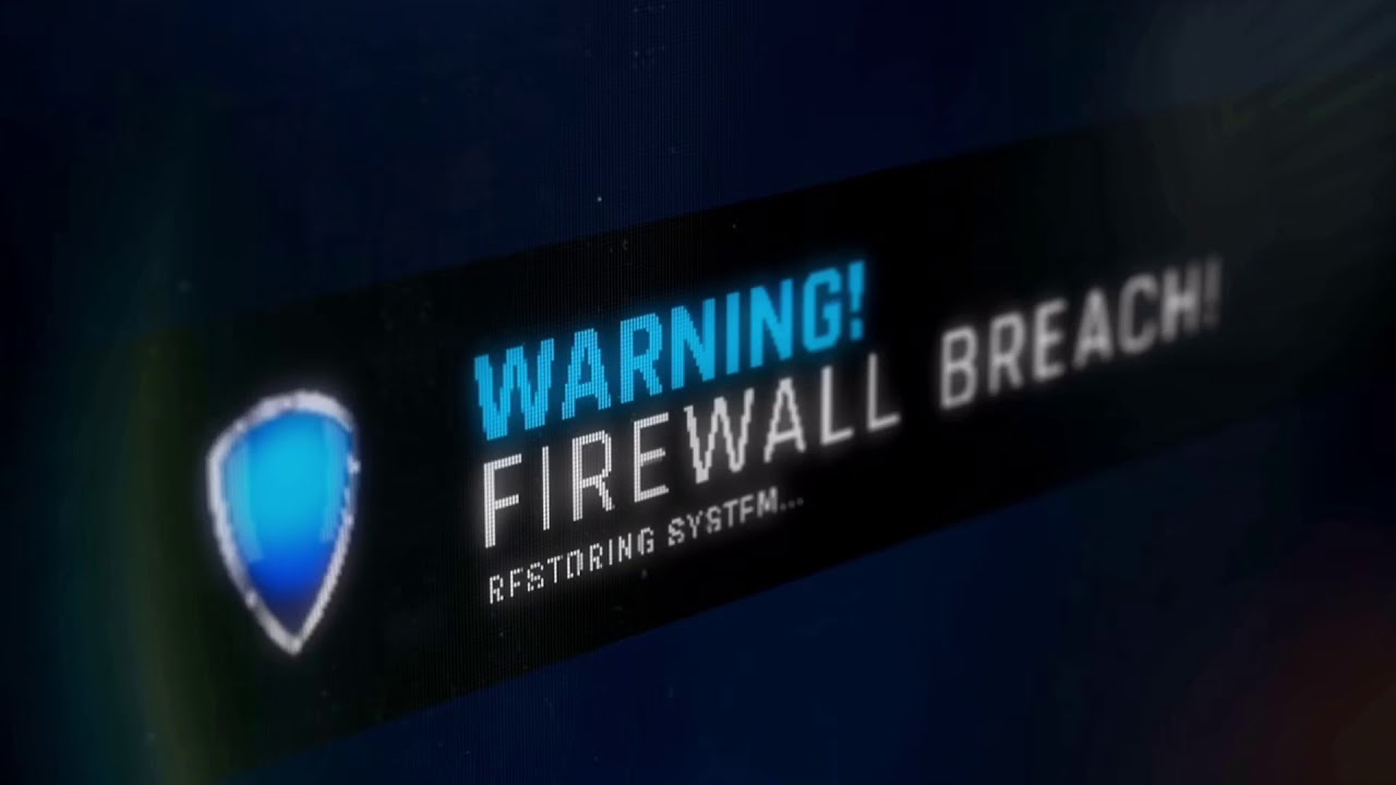 Warning message, firewall breach screen notification | Free2Use video ...