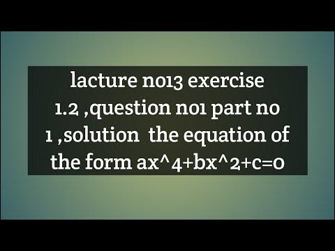 Lacture no13 Exercise 1.2 ,Question no1 Part no 1 ,Solution the ...
