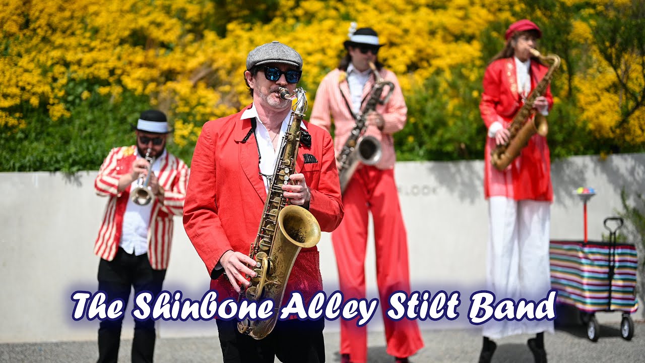 The Shinbone Alley Stilt Band performing for "Weekends in Bloom" at BBG ...