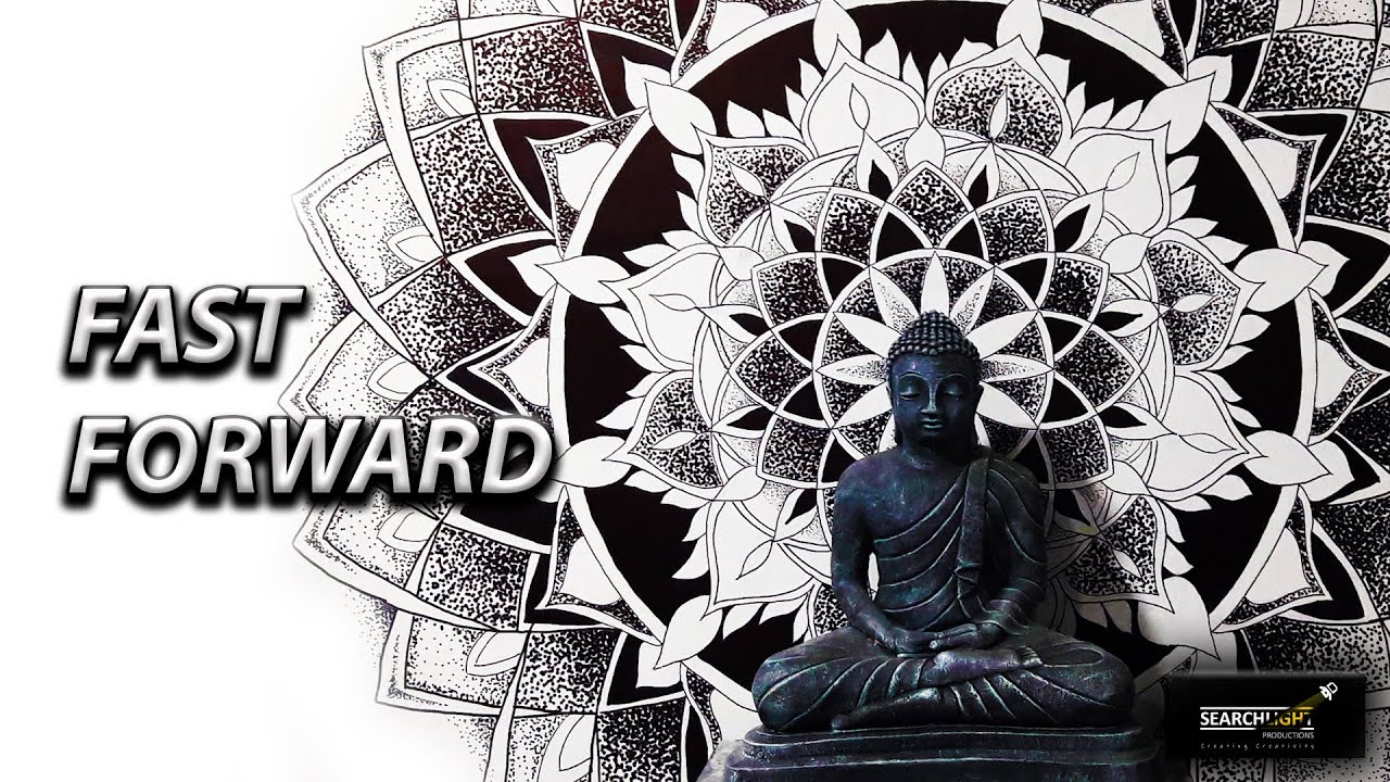 MANDALA Art Fast-Forward (buddha mandala | Dot work | බුද්ධ මන්දාල ...