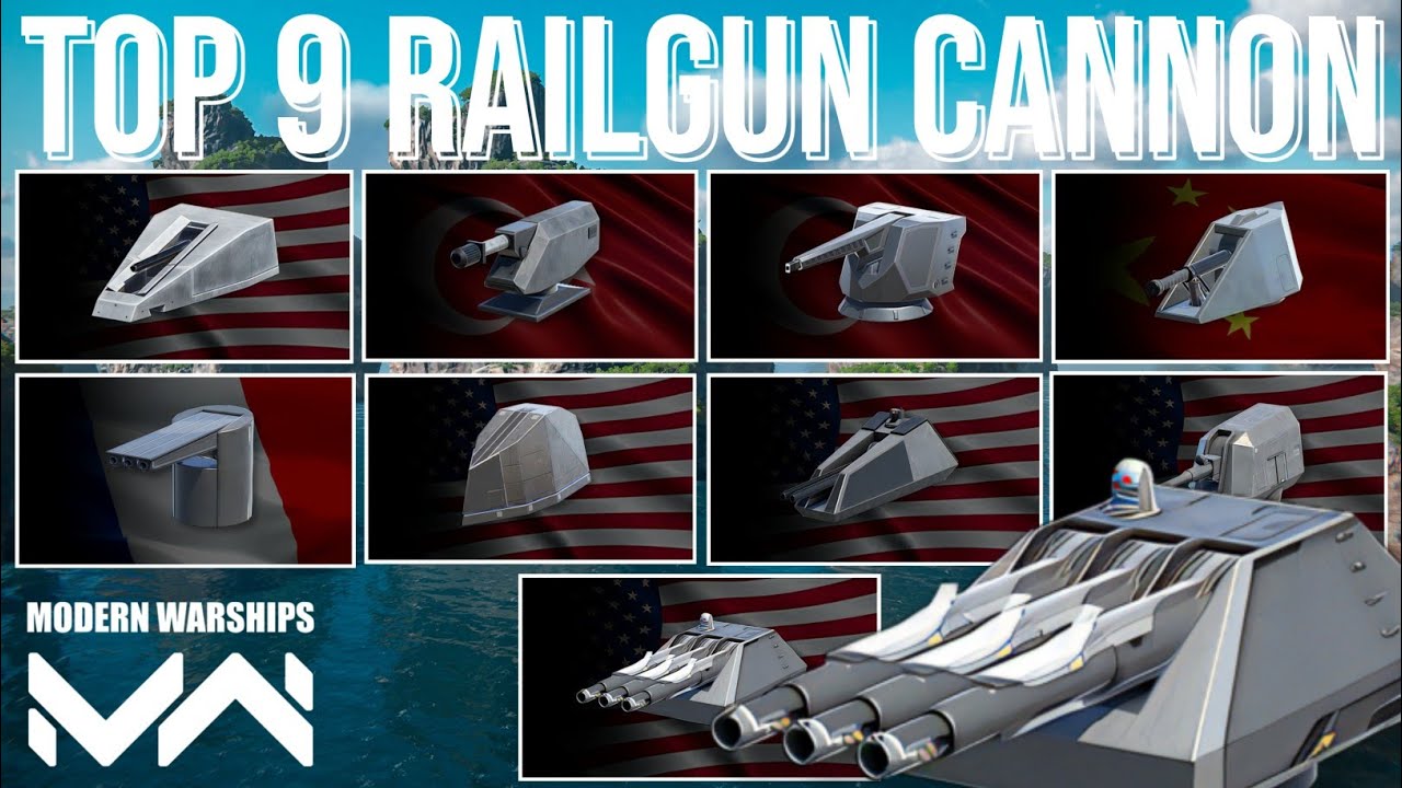 Top 9 Railgun Cannon Highest One Combo Damage | Modern Warships - YouTube
