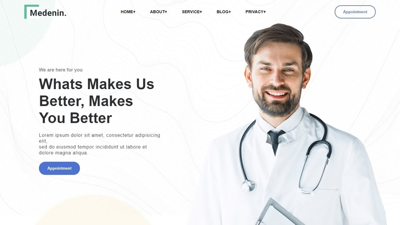 How To Make Doctor Website Template In Html And Css With Source Code Creative Networks Youtube 4313