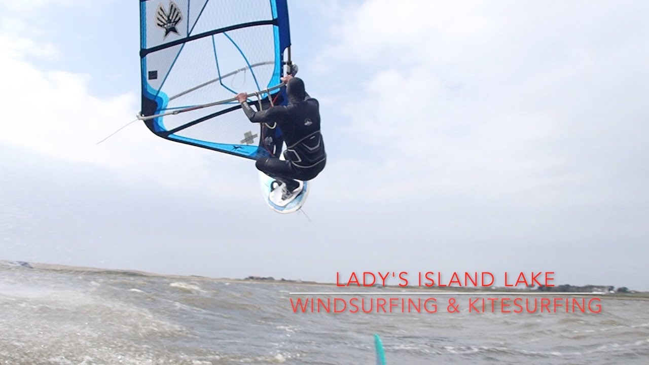 Windsurfing & Kitesurfing Lady's Island Lake, Ireland - YouTube