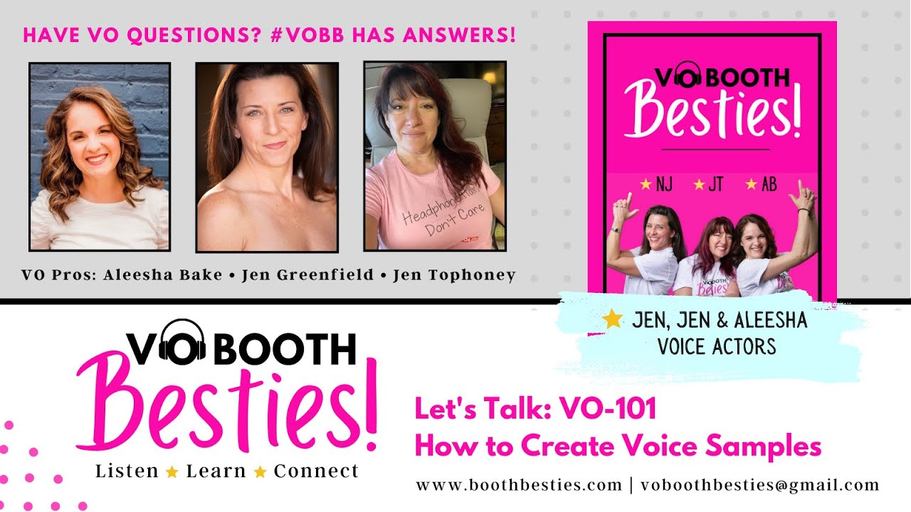 VO Booth Besties: VO-101 Creating Voice Samples for your Portfolio ...