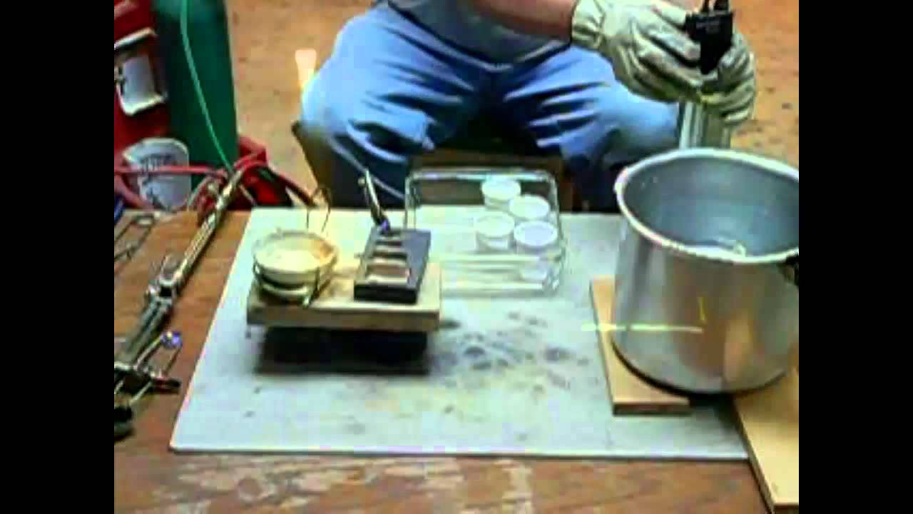 Silver Refining Hand Pouring 999 fine silver 5 Troy ounce Bar - YouTube