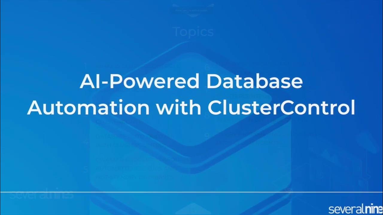 Introducing ClusterControl: Quick Feature Overview Video - YouTube
