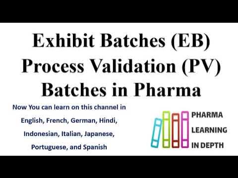 Exhibit Batches, Process Validation PV Batches in Pharma - YouTube