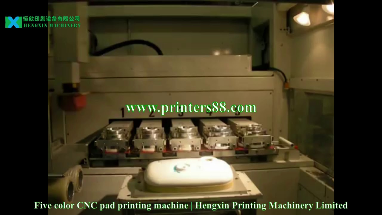 Five Color CNC Pad Printing Machine For Plastic Panel - YouTube