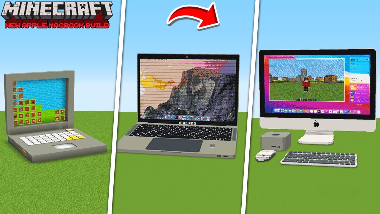 Minecraft NOOB vs PRO vs HACKER: NEW APPLE MACBOOK BUILD CHALLENGE ...
