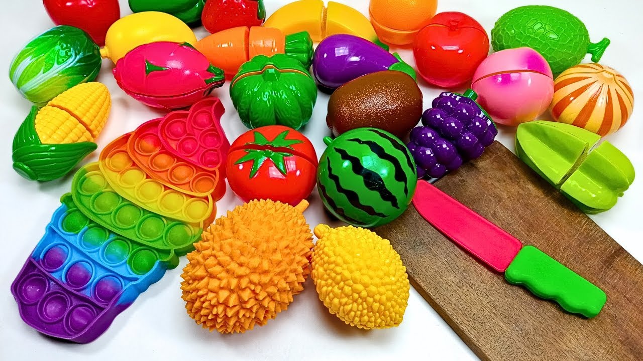 Satisfying Video | Cutting Fruits and Vegetables, Tomato | Plastic ...