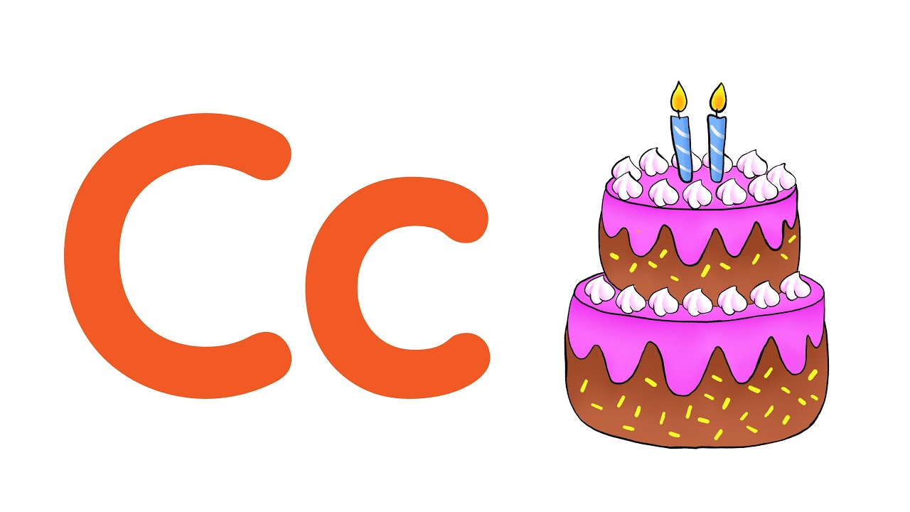 Letter C | Cake, Cup, Candle, Cookie, Chair & Cloud For Kids - English ...
