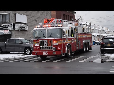 BRAND-NEW 2023 SEAGRAVE AERIAL FDNY LADDER 165 RESPONDS TO A CLASS 3 ...