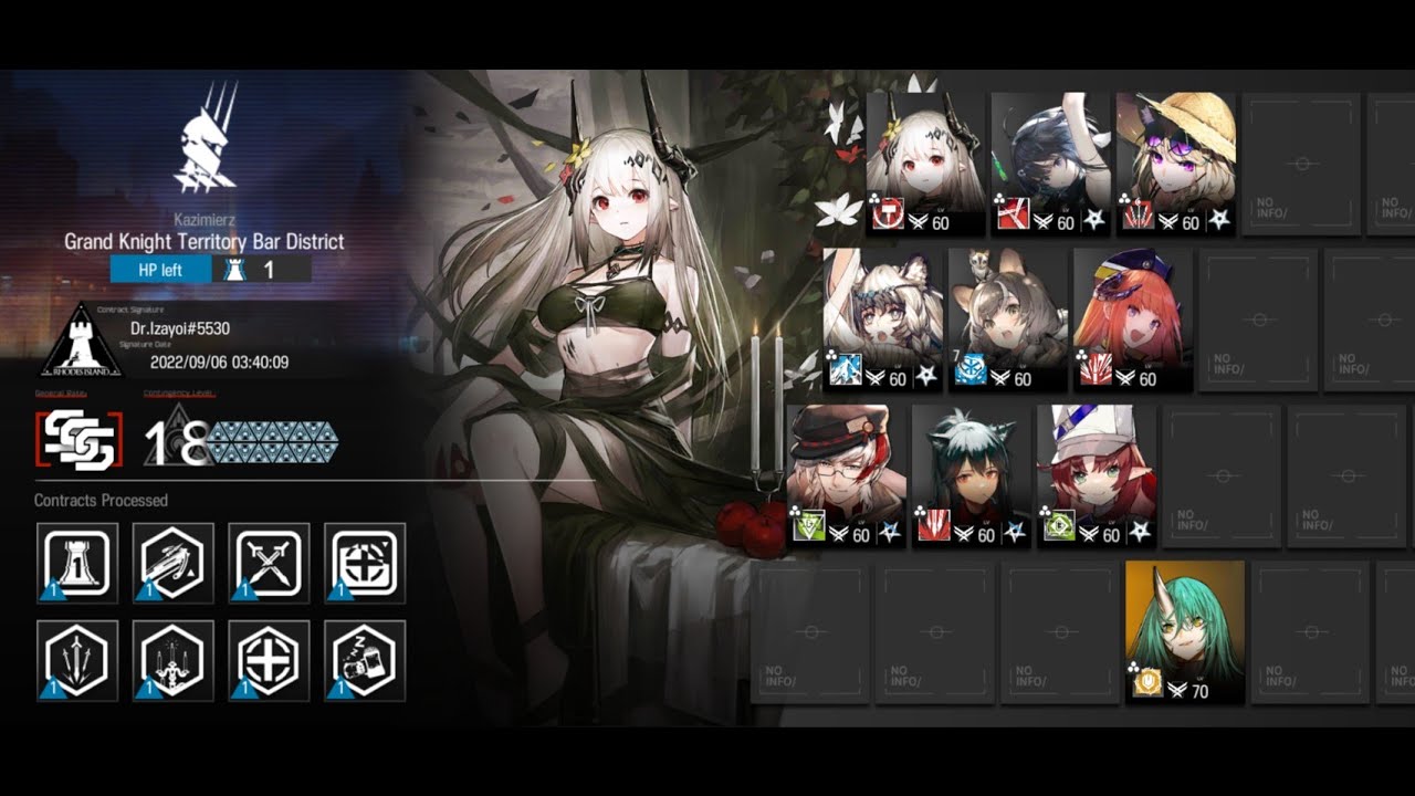 [Arknights] CC#8 Permanent Map Grand Knight Territory Bar District Week ...