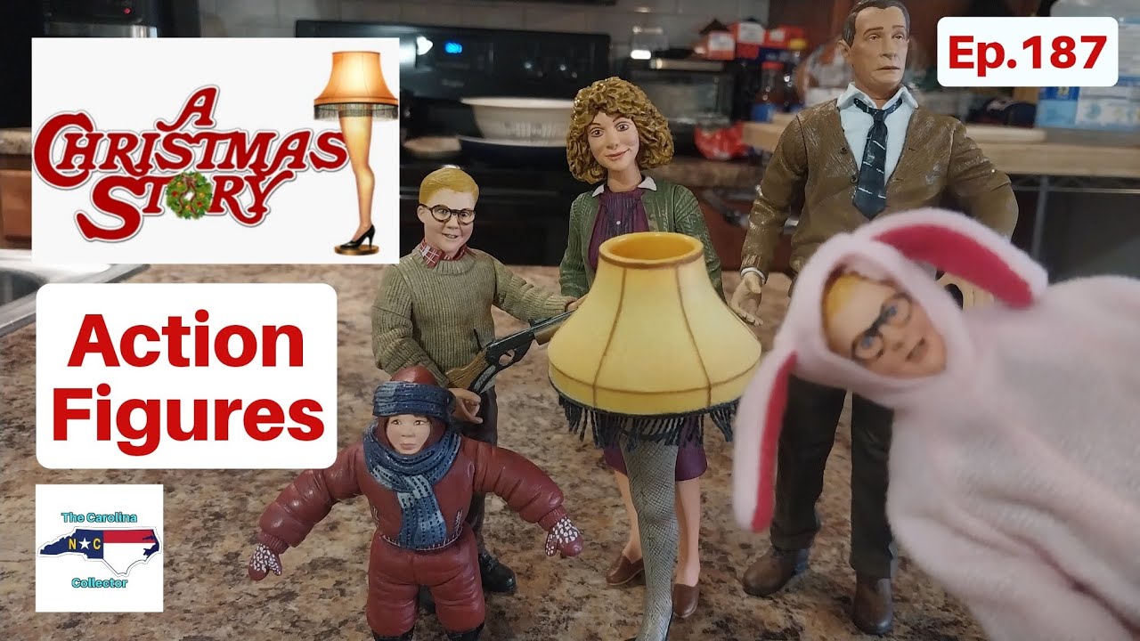 A Christmas Story Ralphie, Randy, The Old Man And Mom Action Figures ...