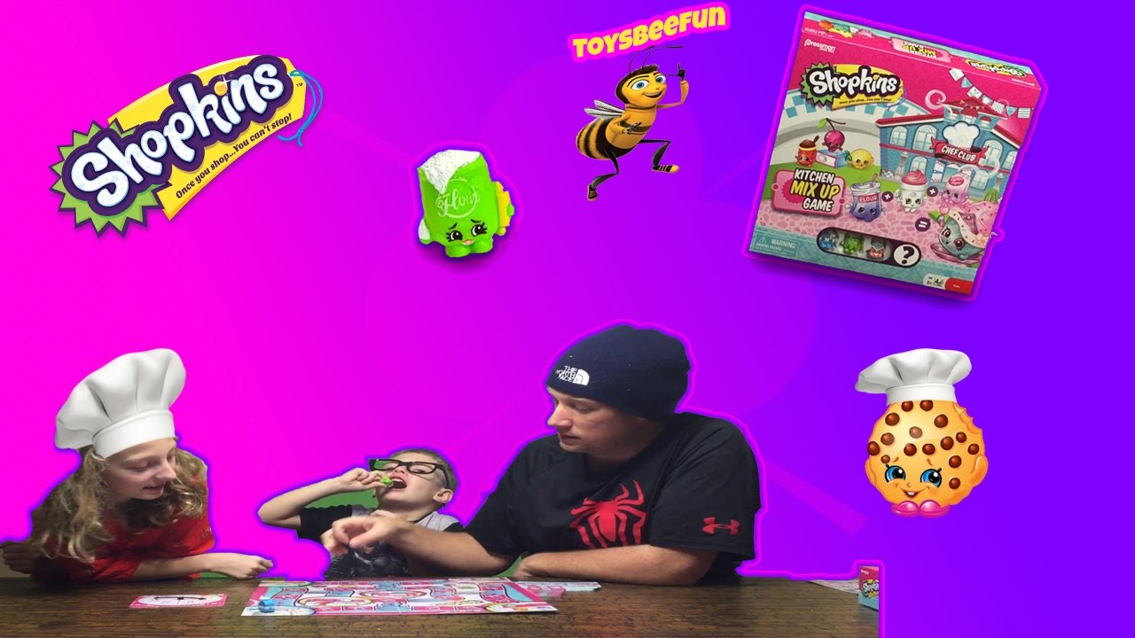 SHOPKINS Chef Club Kitchen Mix Up Game / Family Fun - YouTube