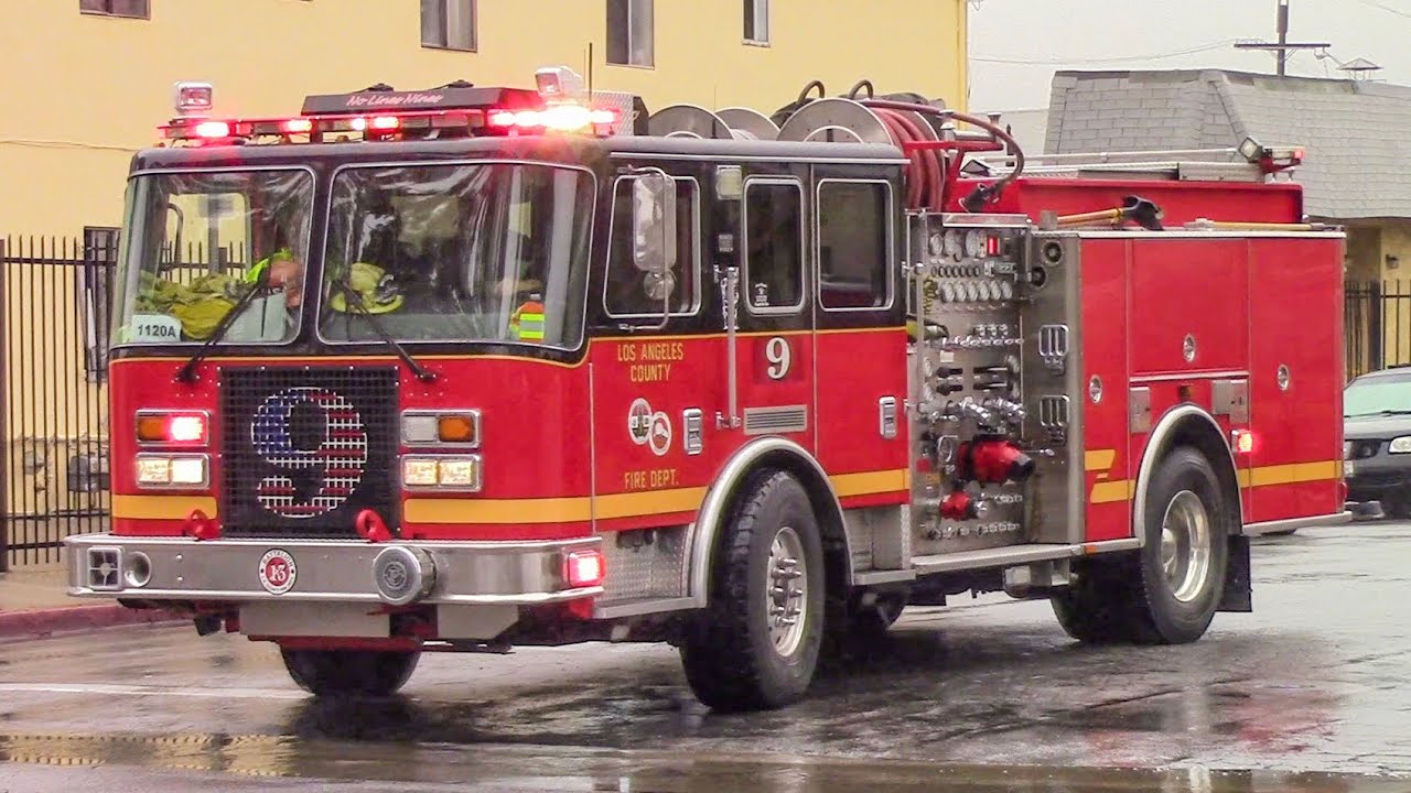 LACo.FD Engine 9 & Squad 16 - YouTube