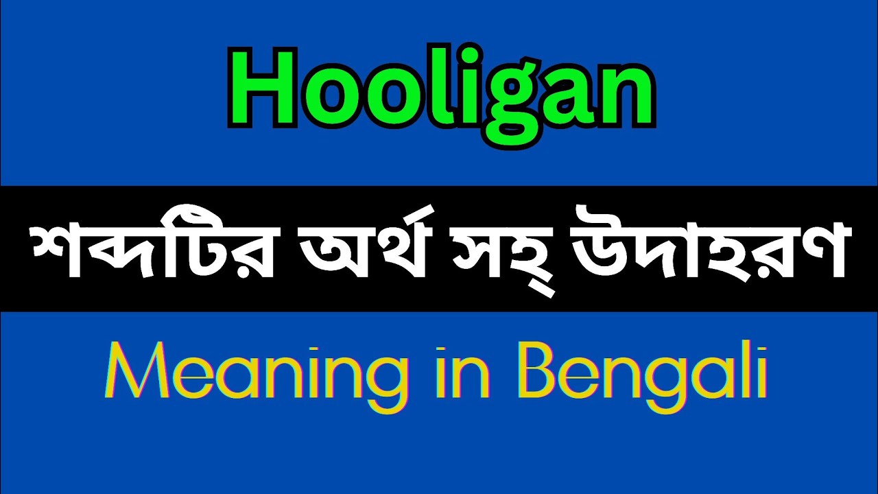 Hooligan Meaning in Bengali /Hooligan Mane ki - YouTube