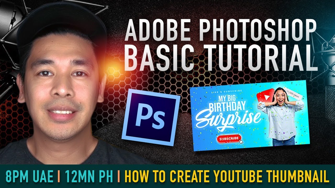 BASIC PHOTOSHOP TUTORIAL (PART1) : HOW TO CREATE YOUTUBE THUMBNAIL ...
