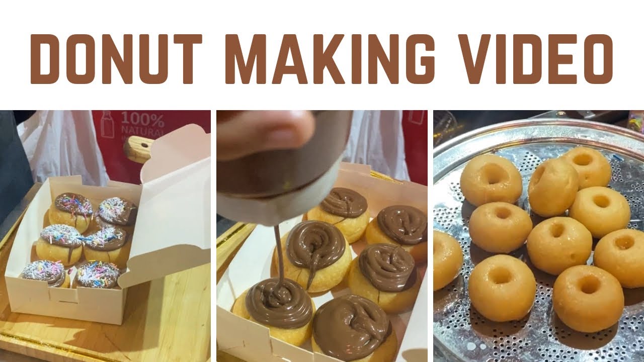 Live Donut Making Video | No Talking Cooking Video | With Chocolate ...