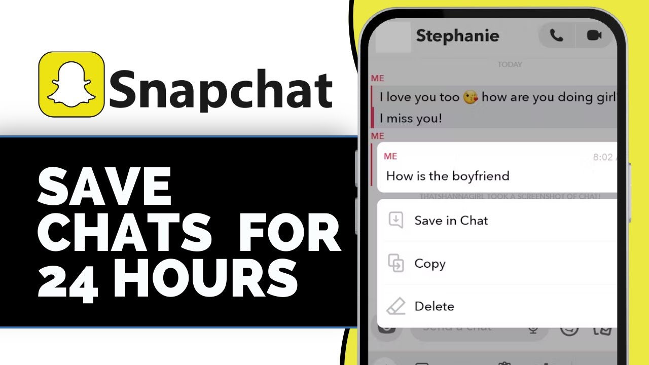 How to Save Chats on Snapchat for 24 Hours (Full Guide) - YouTube
