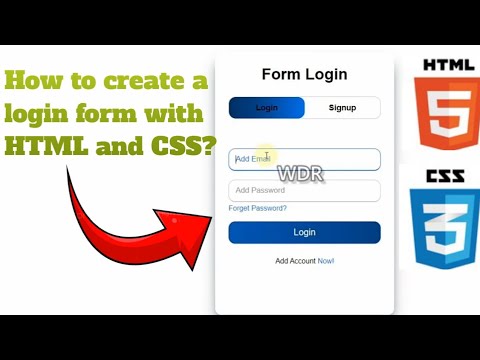 How to create a login form using HTML, CSS AND JS? | WDR - YouTube