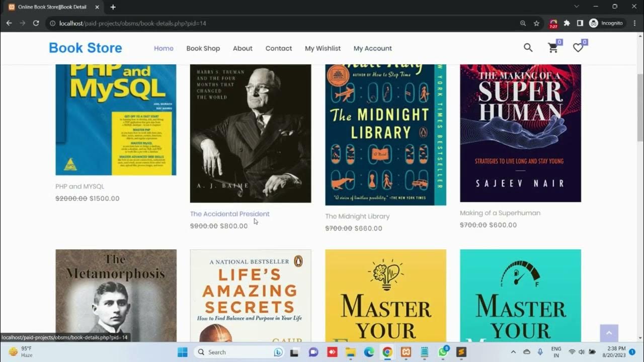 Online Book Store using PHP and MySQL | PHPGurukul - YouTube