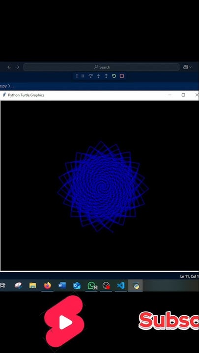 Creative Python Project 11|🌀Mesmerizing Spiral Art with Python Turtle Graphics #pythonturtle # ...