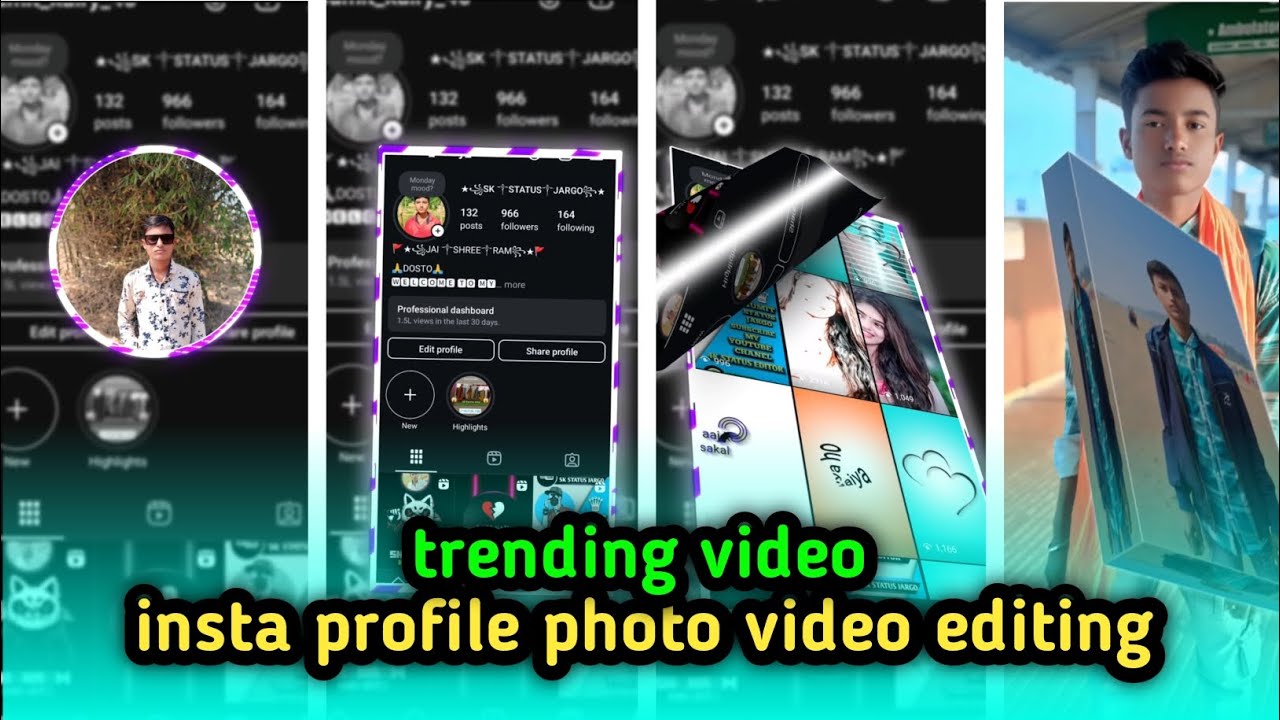 Trending video insta profile photo alight motion video editing XML FILE ...