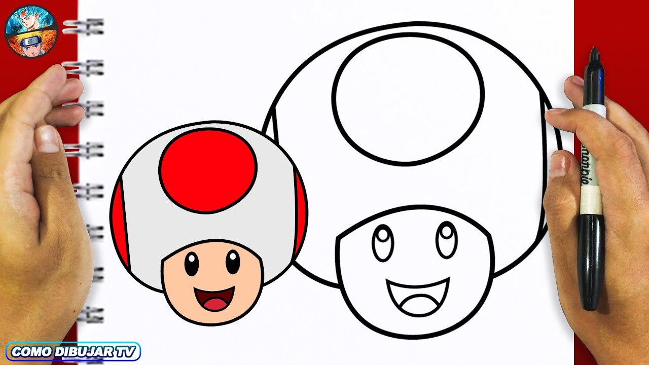 COMO DIBUJAR A TOAD - SUPER MARIO paso a paso | How To Draw TOAD ...