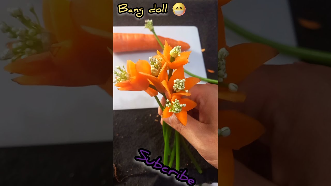 Cara buat hiasan tumpeng simple | garnish dari sayur wortel | how to ...