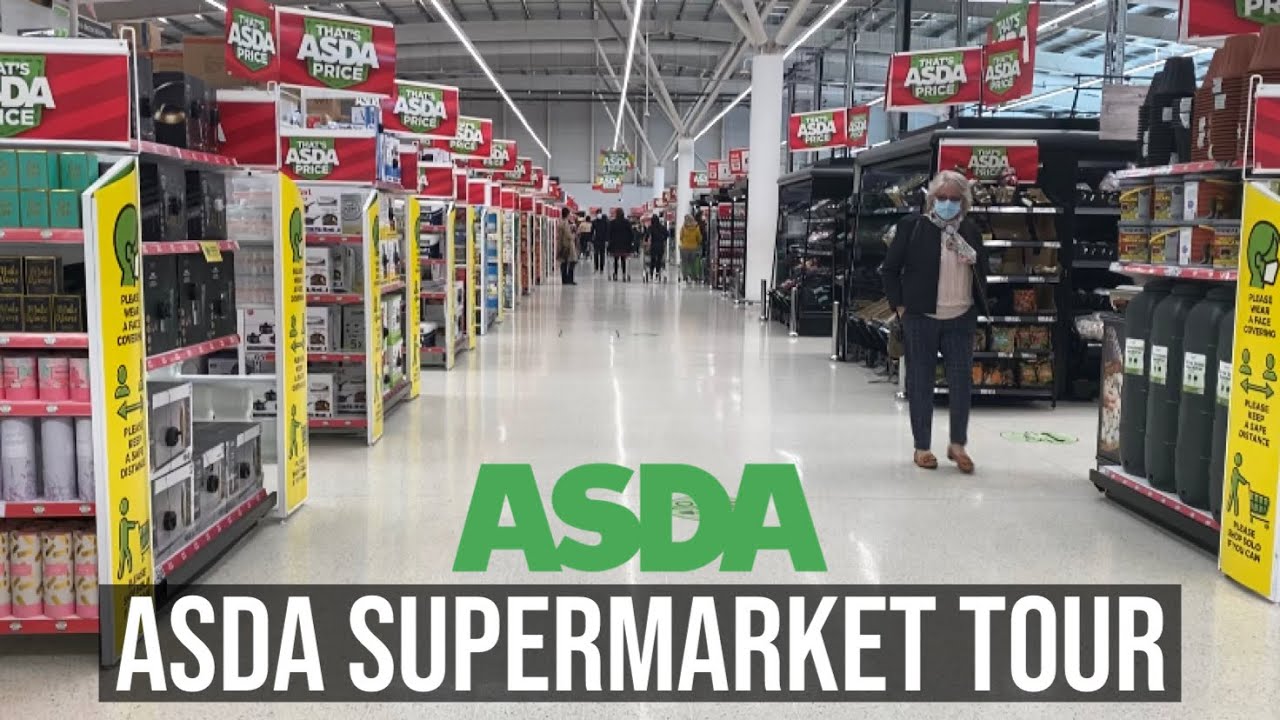 ASDA tour/ ASDA big supermarket in the UK - YouTube