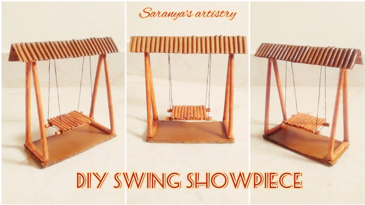 Swing/ Swing making at home/Paper swing making/ Best out of waste/diy ...