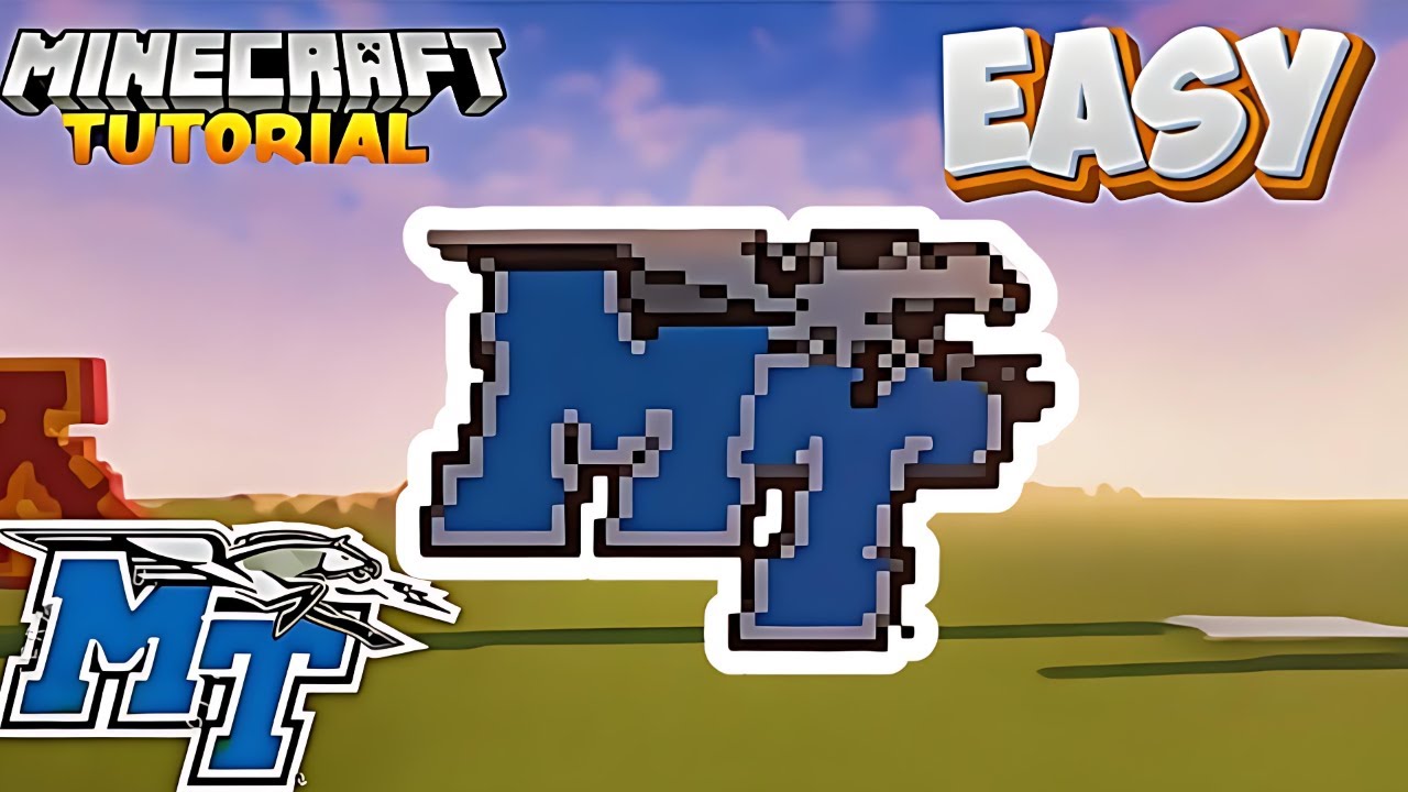 Minecraft: How To Build Middle Tennessee Blue Raiders easy! (Minecraft ...