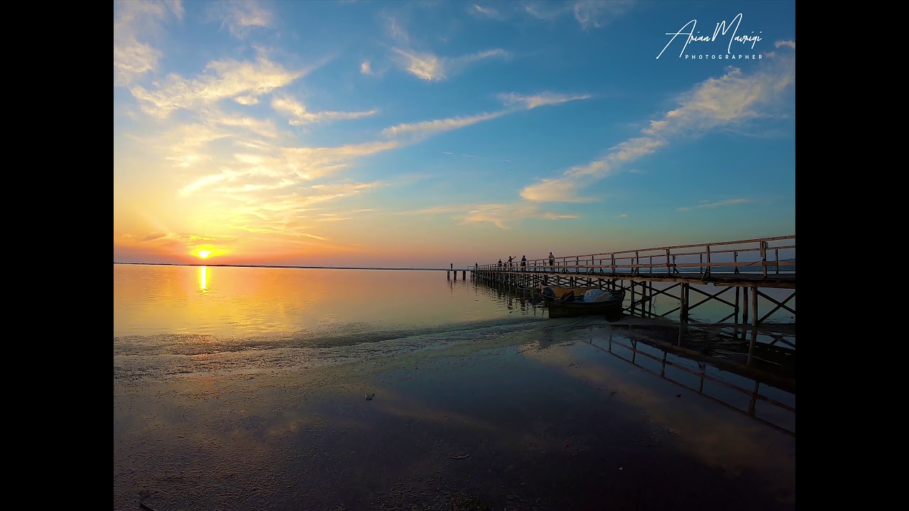 Perendimi i diellit ne Divjake, Shqiperi. - YouTube