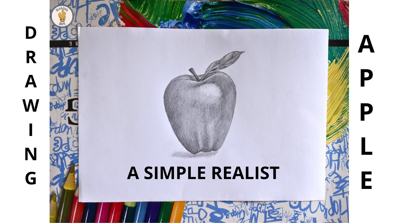 Drawing A Simple Realist Apple #apple #howtodraw #howtodrawapple - YouTube