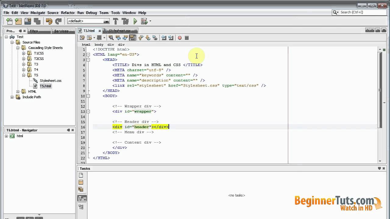 CSS (cascading style sheets) for beginners #5 - Divs / div tags in CSS ...