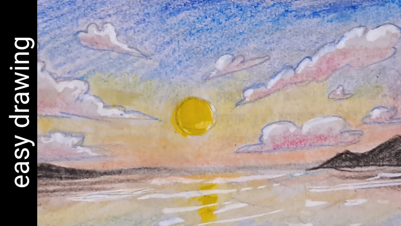 drawing scenery. drawing. class six, since exercise book school project ...