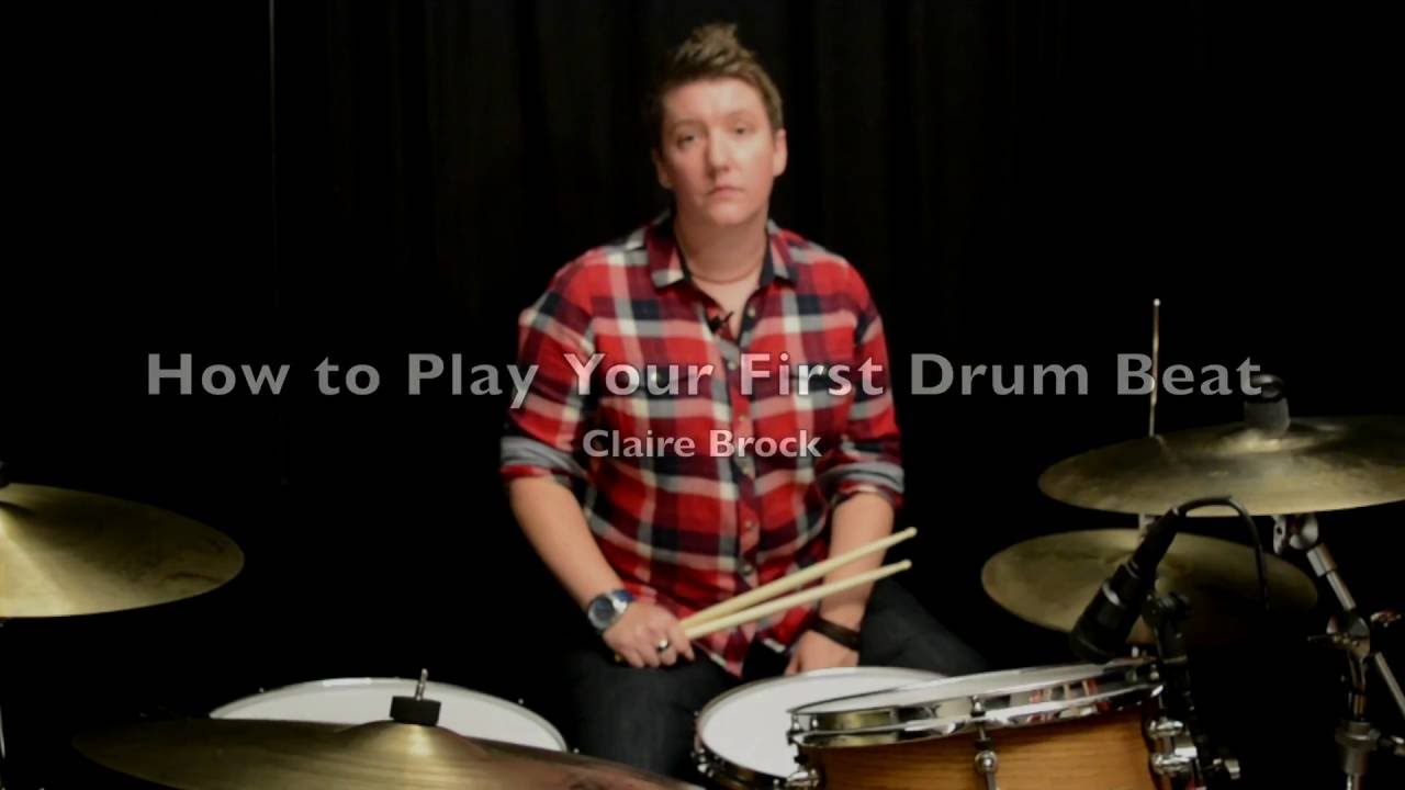 How To Play Your First Drum Beat - Beginner Drum Lesson ...