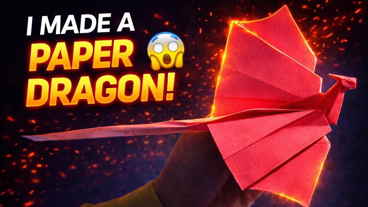 I Made a DRAGON From Paper 😳 | Origami Dragon - YouTube